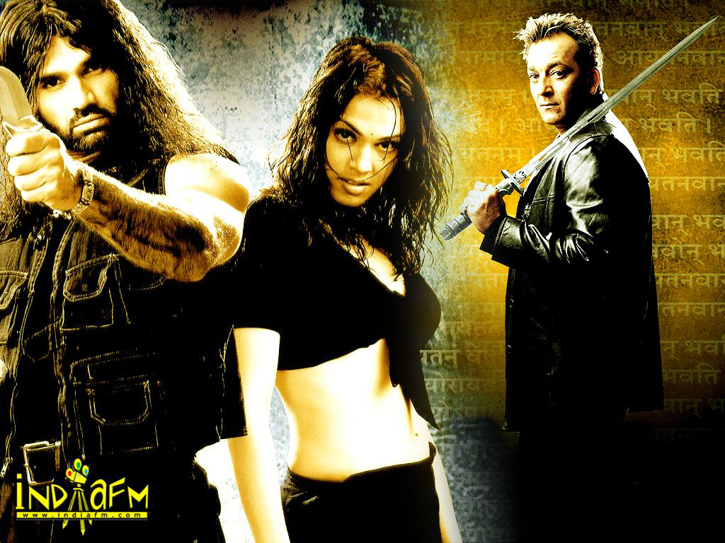 Suniel Shetty,Eesha Koppikhar,Sanjay Dutt 1970 Wallpapers | Suniel ...