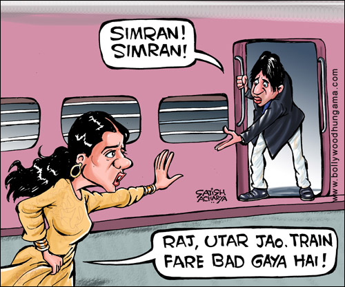 Bollywood Toons: No train trip for Raj-Simran - Bollywood Hungama