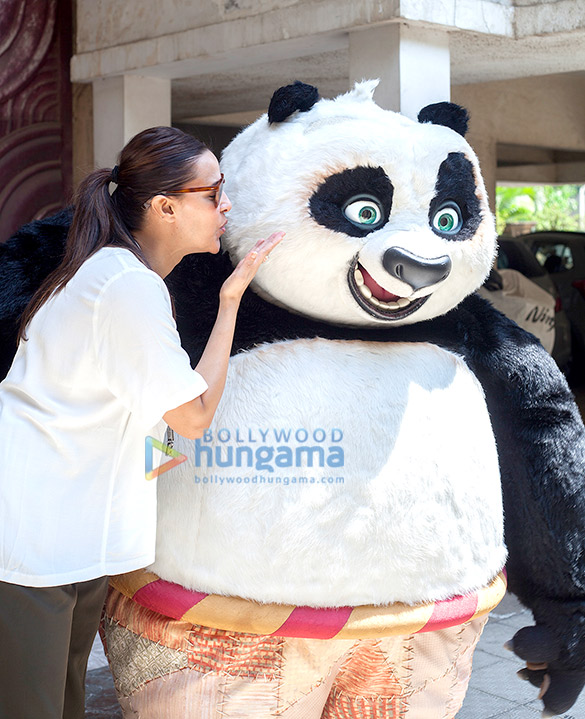 Jacqueline Fernandez & Neha Dhupia snapped with Po the panda from Kung ...