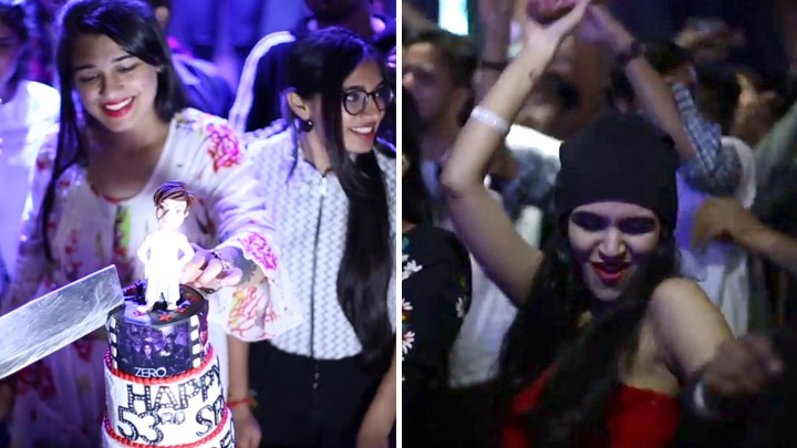 GRAND birthday celebrations of SRK with fans from across the world ...