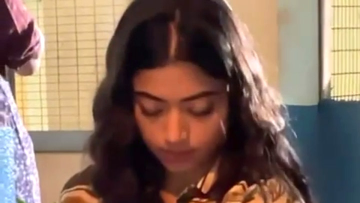 Rashmika Mandanna spends time with her dog in between shoots ...