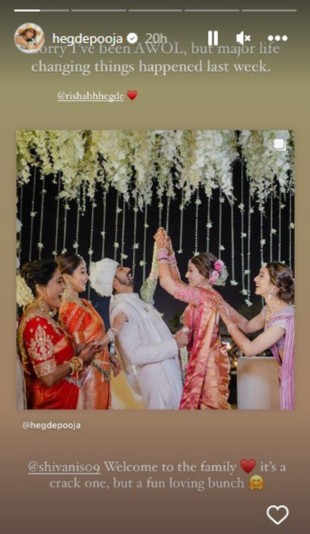 Pooja Hegde shares photos from her brother, Rishabh Hegde’s wedding ...