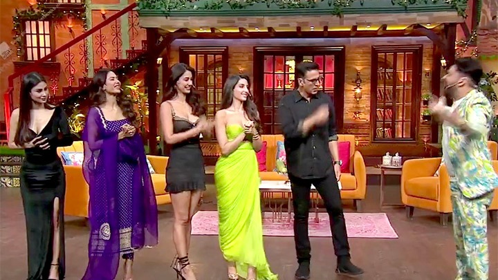 Akshay Kumar, Nora Fatehi, Mouni Roy & Sonam Bajwa on The Kapil Sharma Show | Promo - Bollywood ...