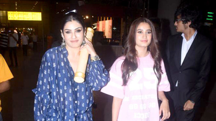 Raveena Tandon flaunts her Padma Shri Award at the airport | Images ...