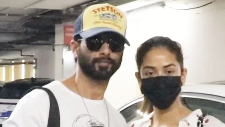 Shahid Kapoor & Mira Rajput pose for paps at the airport - Bollywood ...