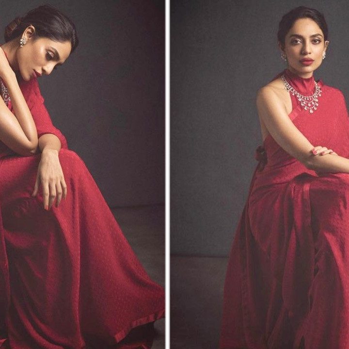 Sobhita Dhulipala Puts Us In Awe With Her Stunning Red Saree As She