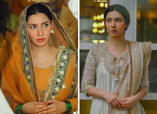 Mahira Khan beams with joy during her Mayoon ceremony, adorned in a vibrant orange Anarkali ...