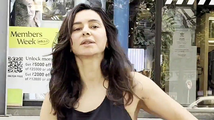 Shibani Dandekar gets clicked by paps as she steps out of an Adidas ...