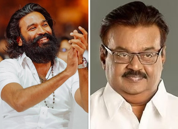 Dhanush pays tribute to Captain Vijayakanth at the Captain Miller audio ...