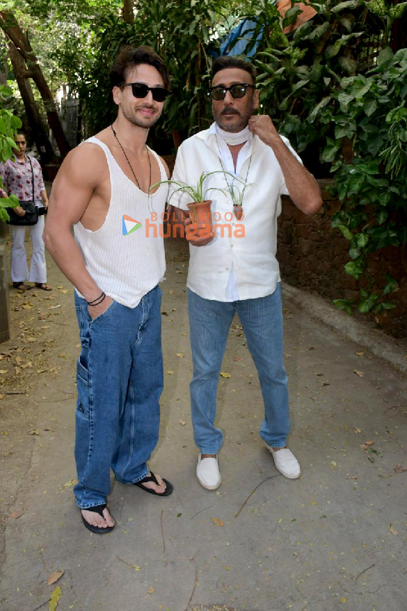 Photos: Jackie Shroff and Tiger Shroff snapped at Krome Studio in ...