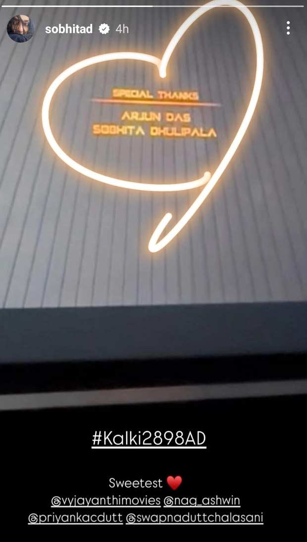 Sobhita Dhulipala dubs for Deepika Padukone’s character SUM-80 aka Sumathi in Telugu for Kalki ...